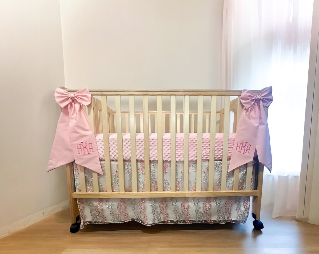 Crib Bows, Set of 2 Oversized Crib Bow, Baby Bed Bow, Oversized Bow ...
