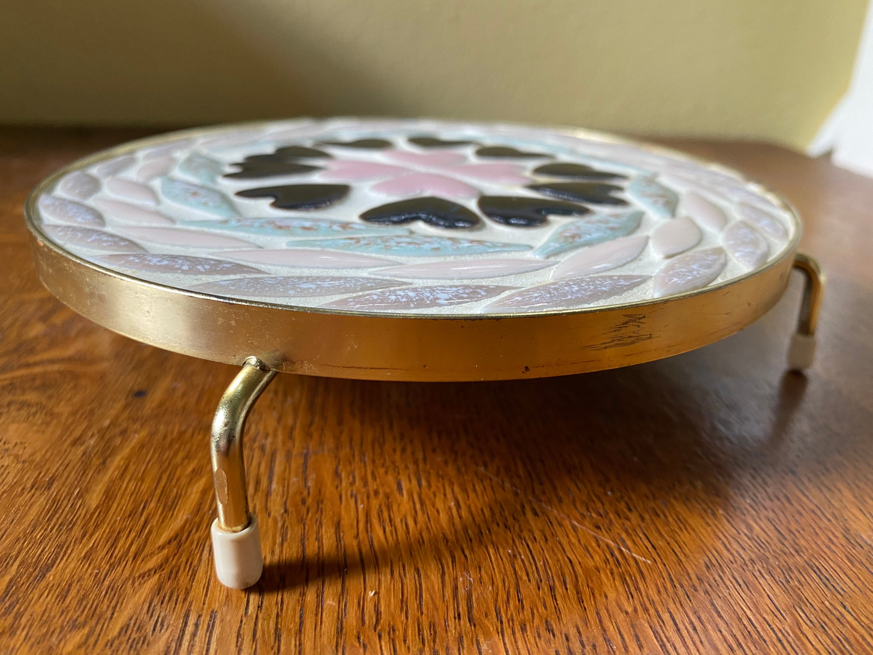 Vintage 50s Mosaic Trivet or Plant Stand - Etsy