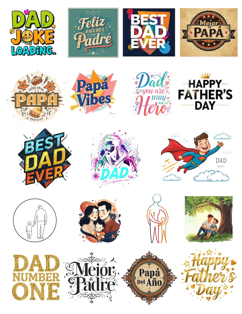 Father's Day SVG Bundle, Dad Quotes PNG, Funny Dad Shirt Designs ...
