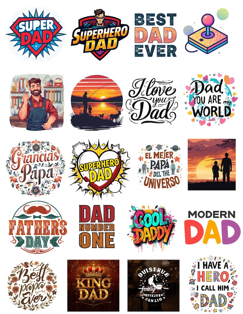 Father's Day SVG Bundle, Dad Quotes PNG, Funny Dad Shirt Designs ...