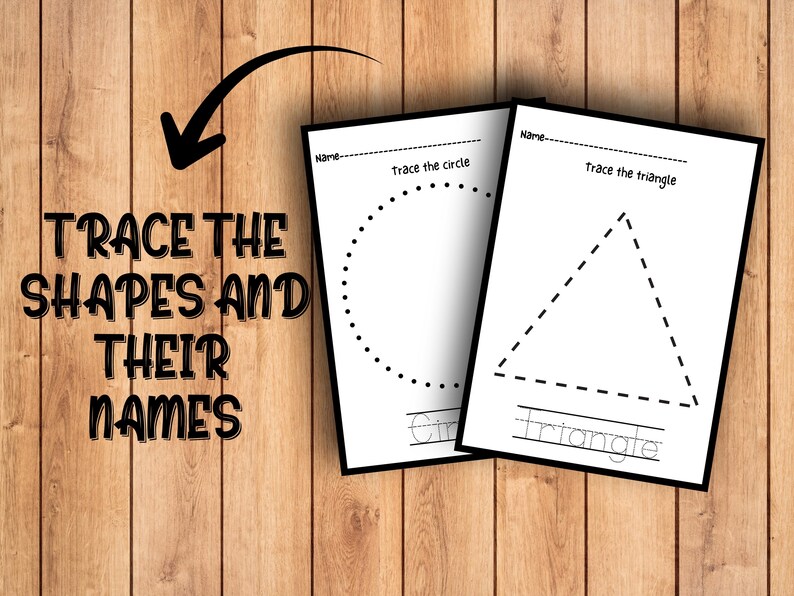 Preschool Shape Tracing Worksheets, Kindergarten Learning Activity ...