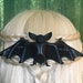 Leather Bat Hair Slide, Handcrafted Bat Stick Barrette, Cute Black ...