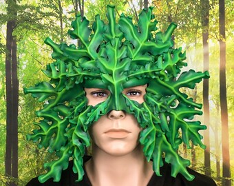 Green Man Mask - Etsy