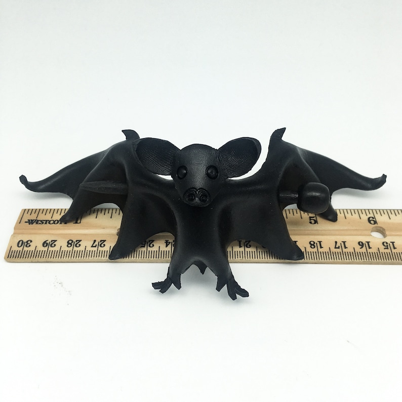 Leather Bat Hair Slide Handcrafted Bat Stick Barrette Cute - Etsy