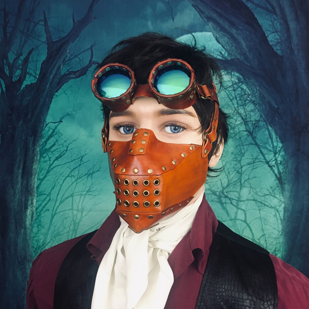 Leather Steampunk Costume Respirator Handmade Diesel Punk - Etsy