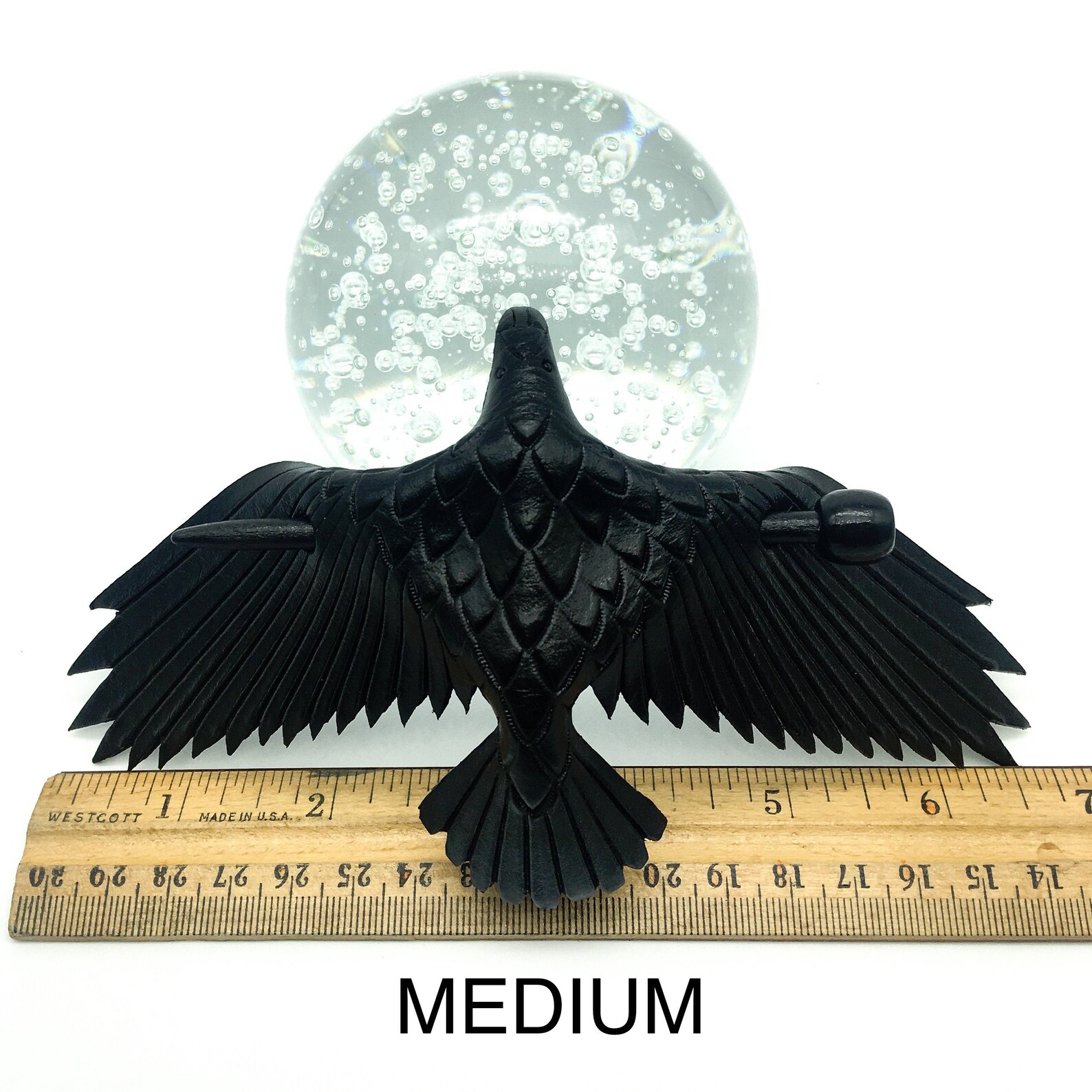 Leather Raven Hair Pin Handmade Raven Stick Barrette in Three - Etsy