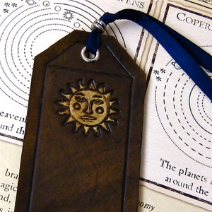 Leather Sun Stars Moon Bookmark, Night Turns to Day, Day Turns to Night ...