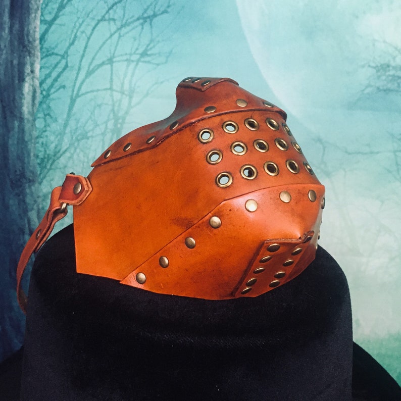 Leather Steampunk Costume Respirator, Handmade Diesel Punk Zombie ...