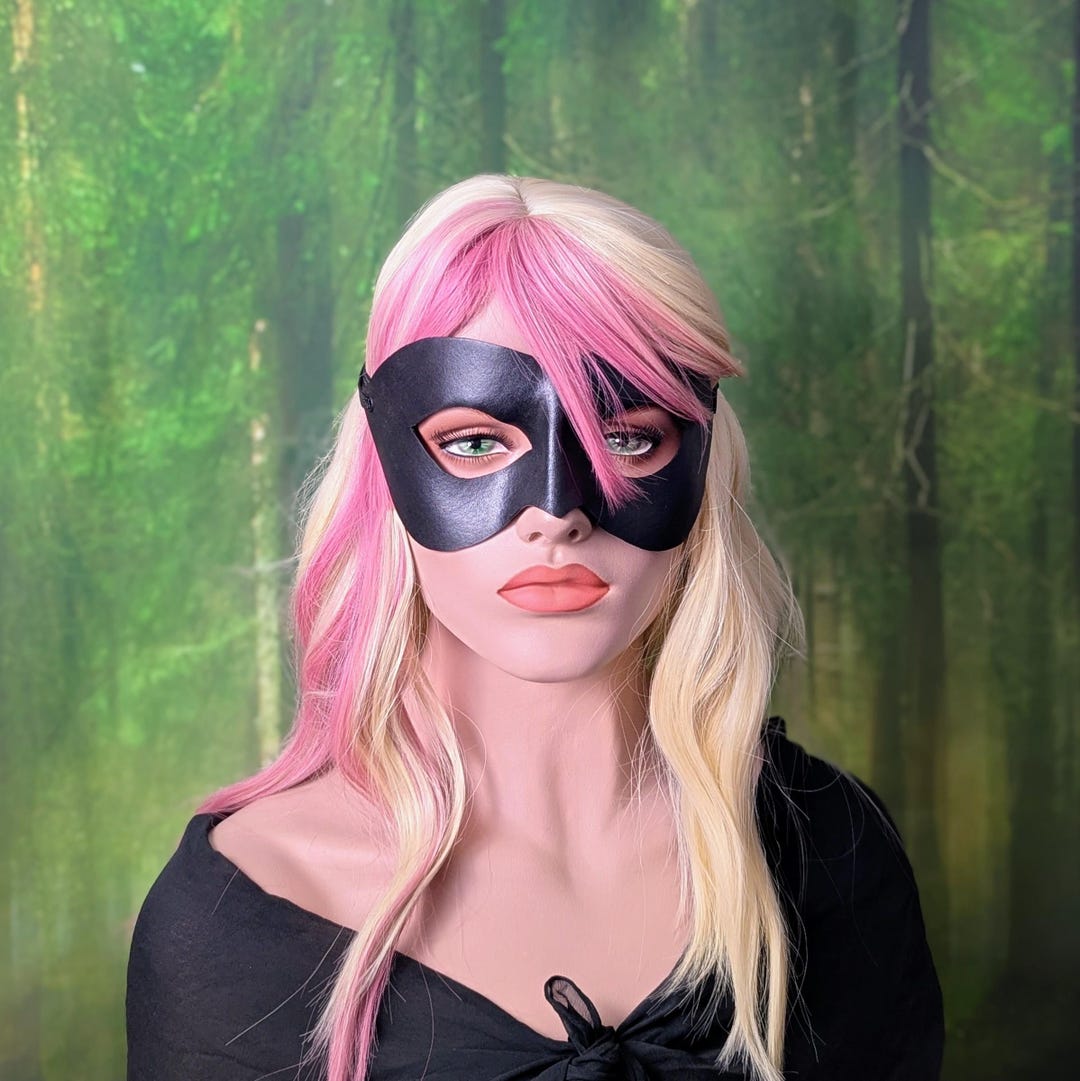 Black Leather Mask, Highwayman Mask, Masked Bandit, Ranger, Black Cat ...