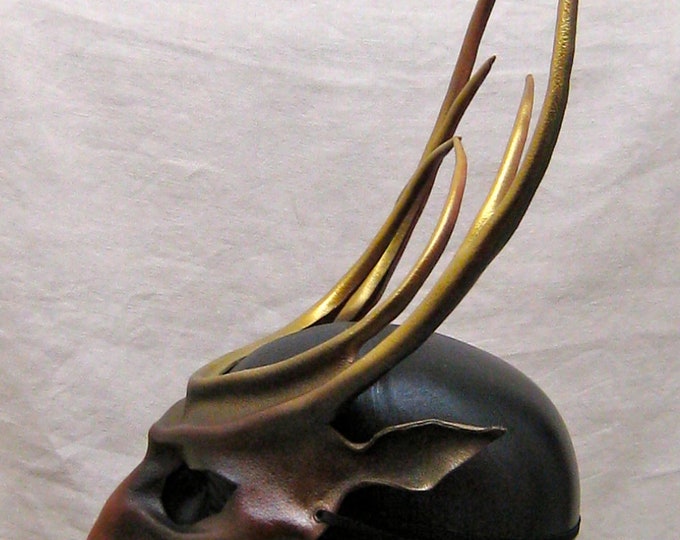 Majestic Leather Stag Mask, Cernunnos, Handsome Deer, Dark Chestnut ...