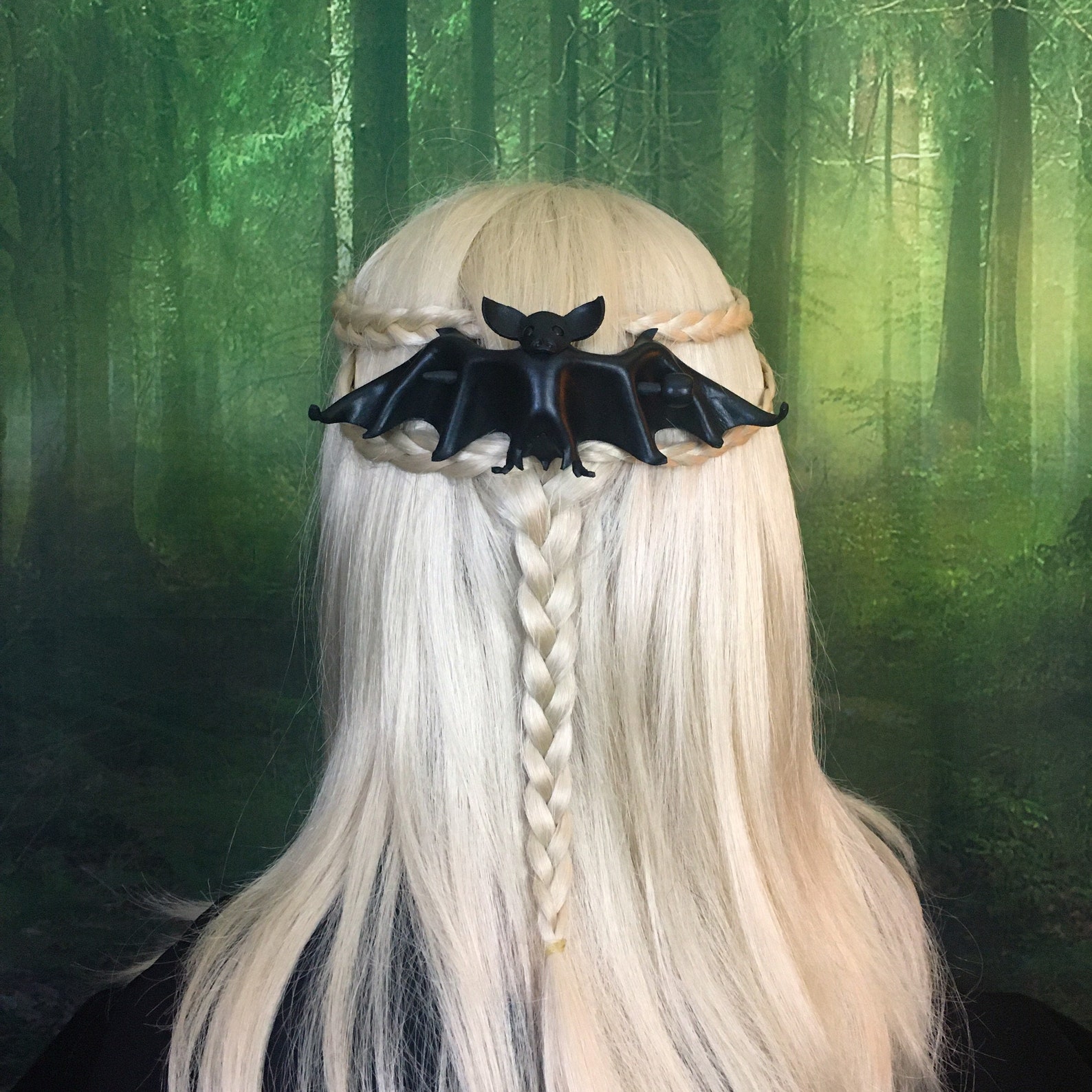 Leather Bat Hair Slide Handcrafted Bat Stick Barrette Cute - Etsy