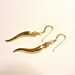 Italian Horn Earrings, Gold Italian Horn Earrings, or Sterling Silver ...