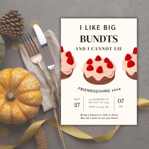 Friendsgiving Invitation, Funny Thanksgiving Dinner Friends Invite ...