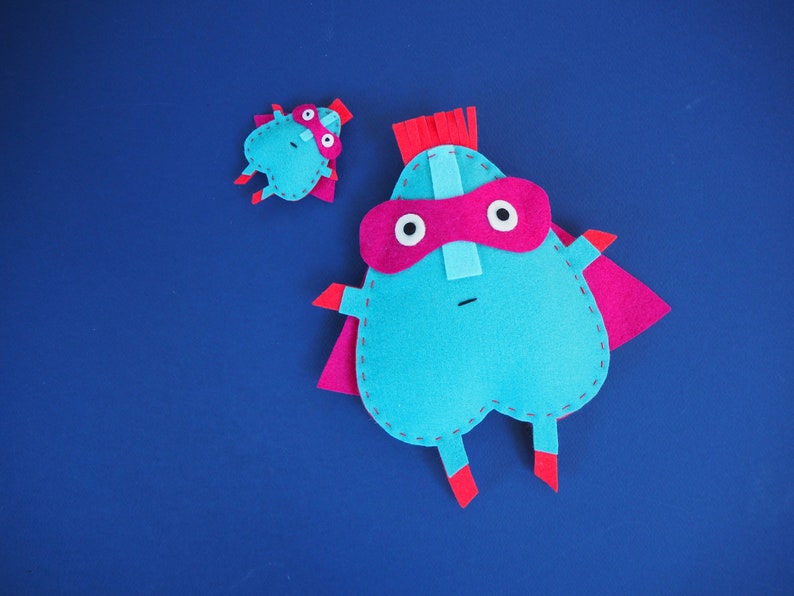Super Hero Soft Toy Sewing Pattern: Marty & Matilda (PDF Pattern ...