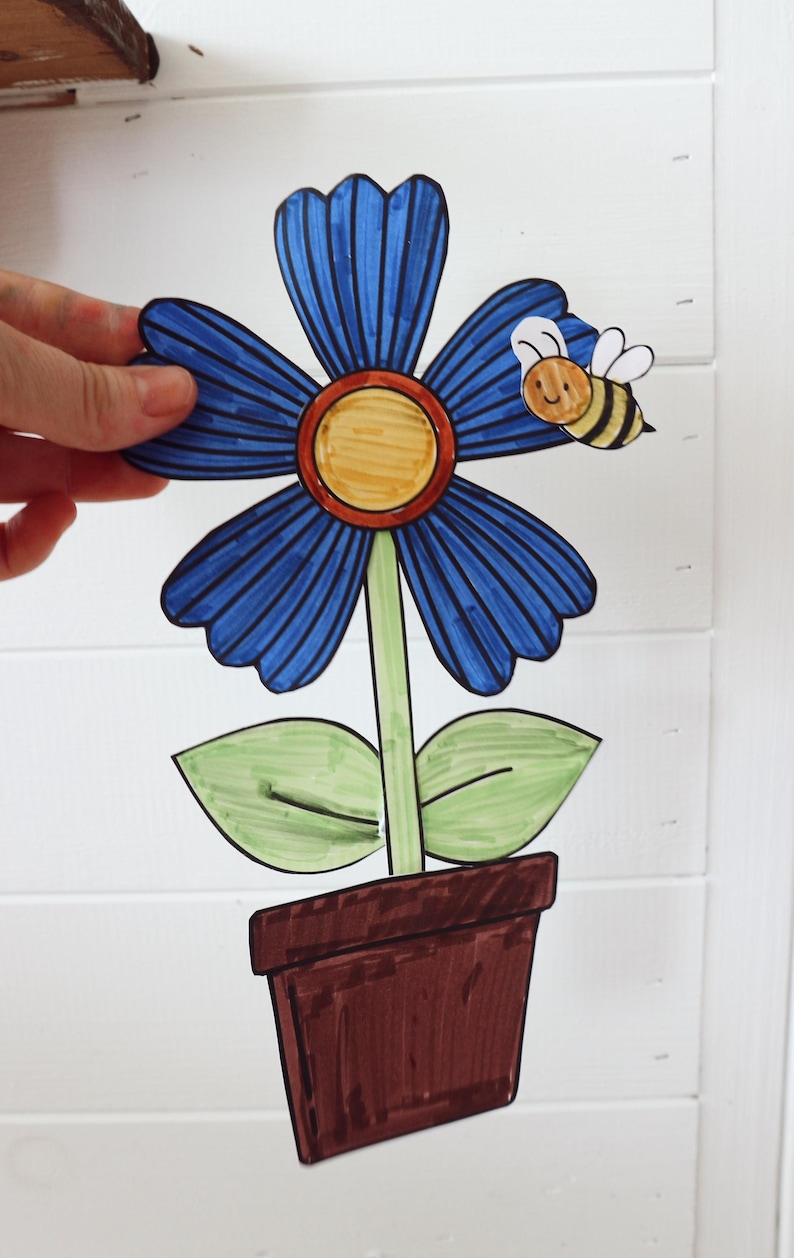 Build a Flower Printable Craft | Kids DIY Paper Flower Activity ...