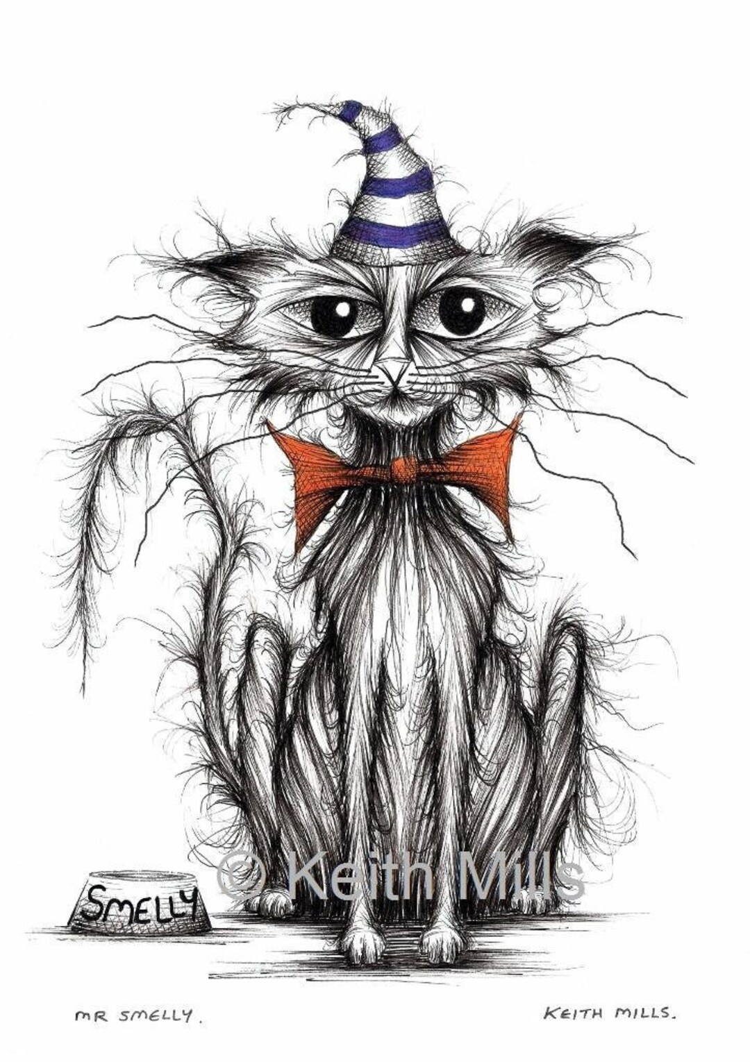 Mr Smelly Print A4 Size Picture Annoyed Stinky Pet Kitty Cat Puss ...