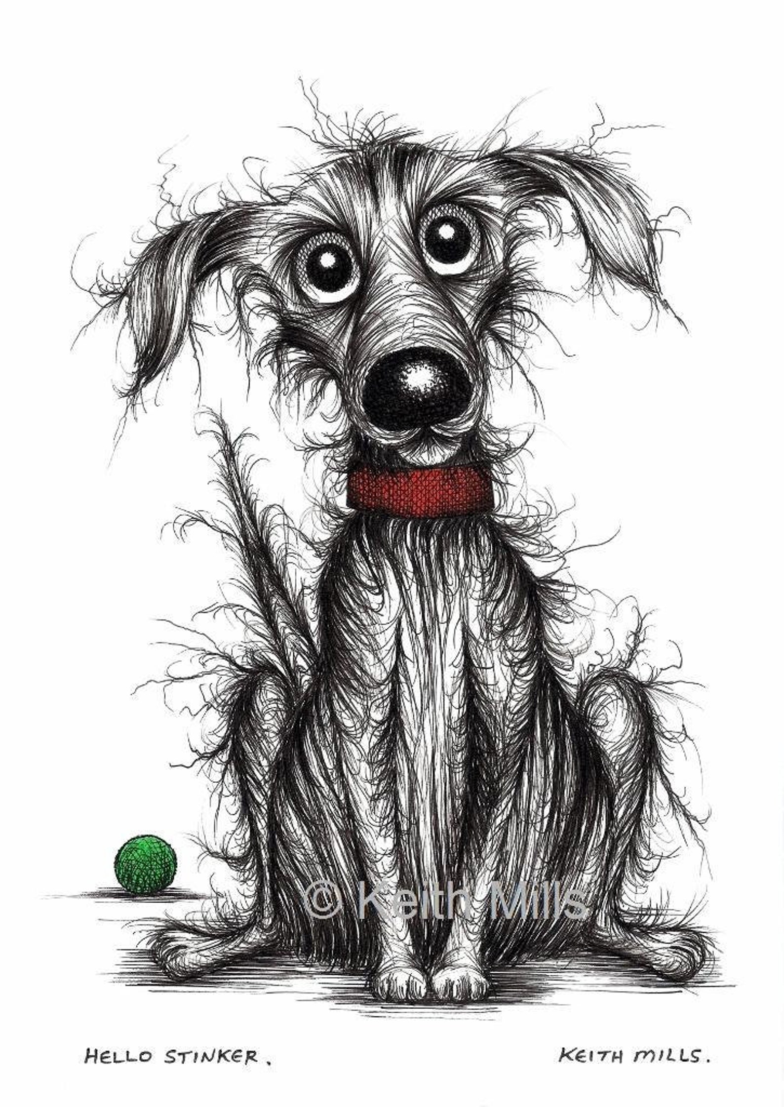 Hello Stinker Print A4 Size Picture Strange Looking Scruffy Smelly ...