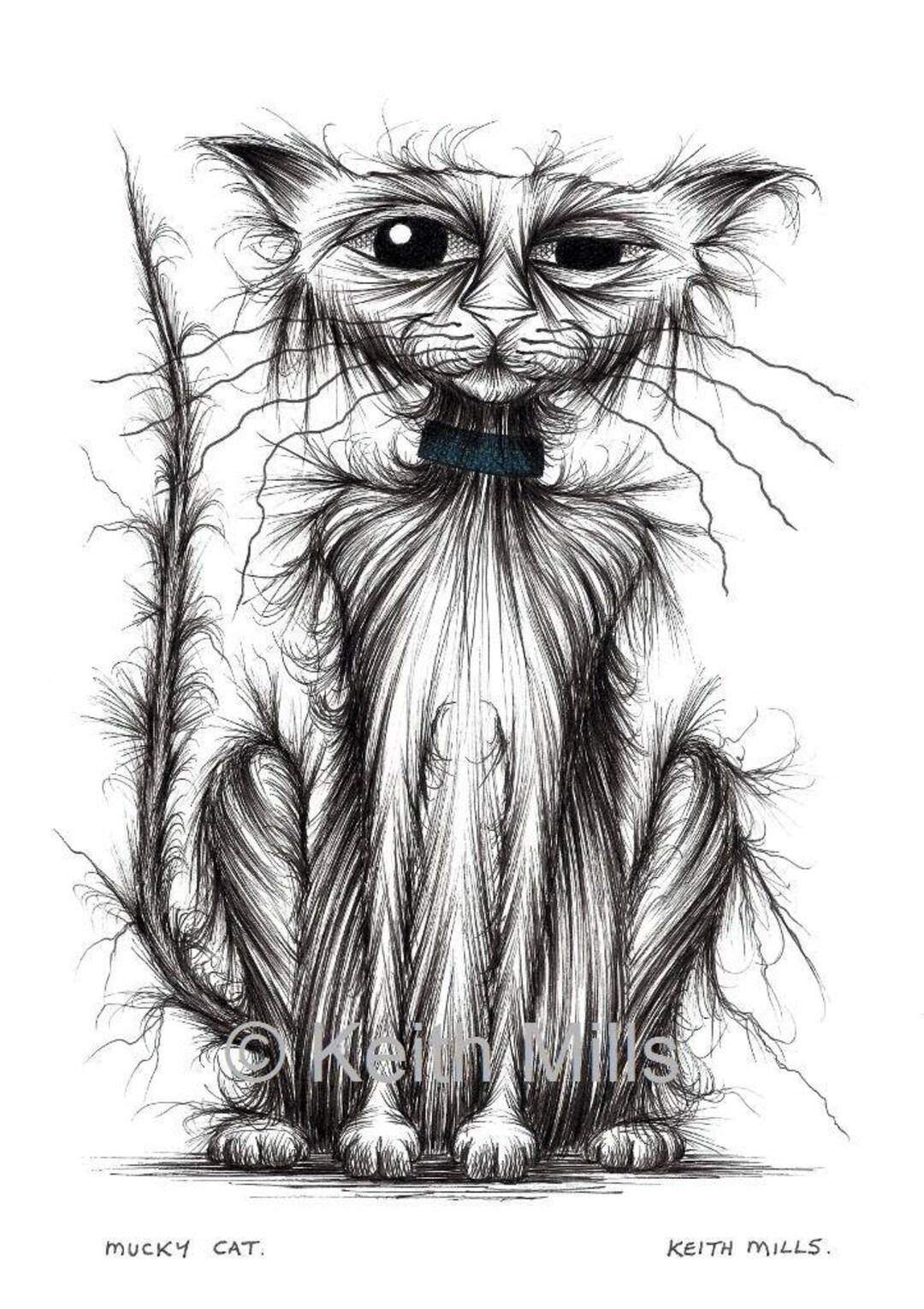 Mucky Cat Print Download Scruffy Shabby Dirty Moggy With Tatty Fur Who ...