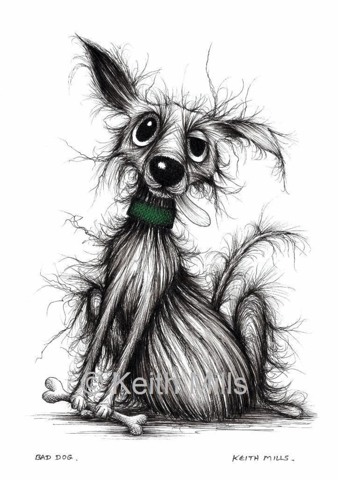 Bad Dog Print Download Badly Behaved Very Naughty Mischievous Pet Pooch ...