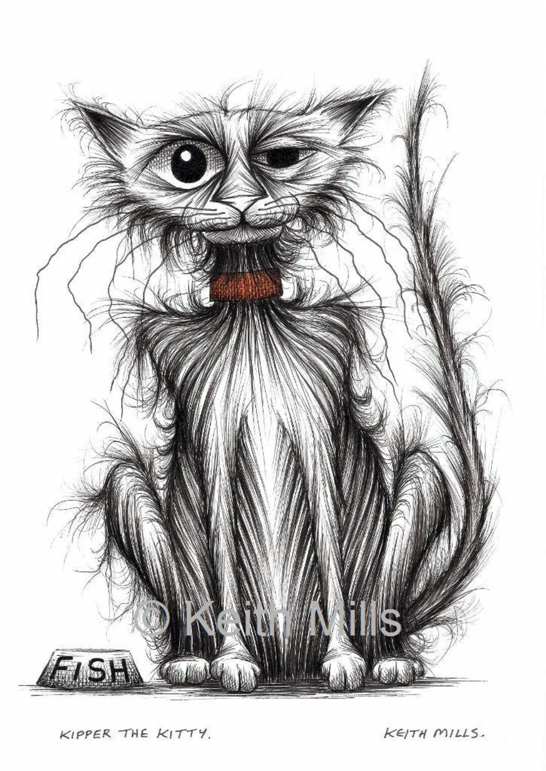 Kipper the Kitty Print Download Scruffy Shabby Pet Cat Trying His Best ...