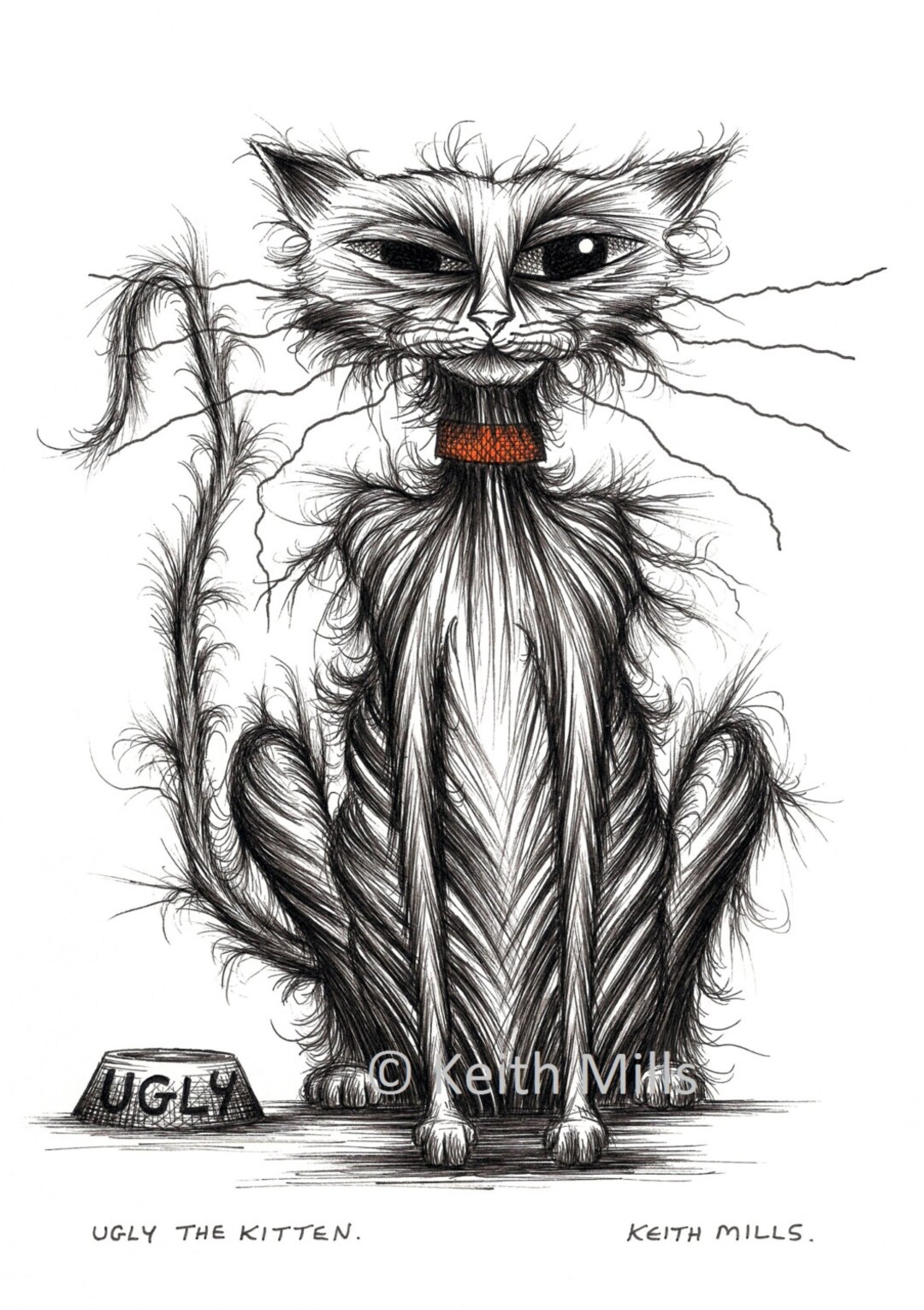 Ugly the Kitten Print Download Nasty Horrid Awful Pet Cat - Etsy UK