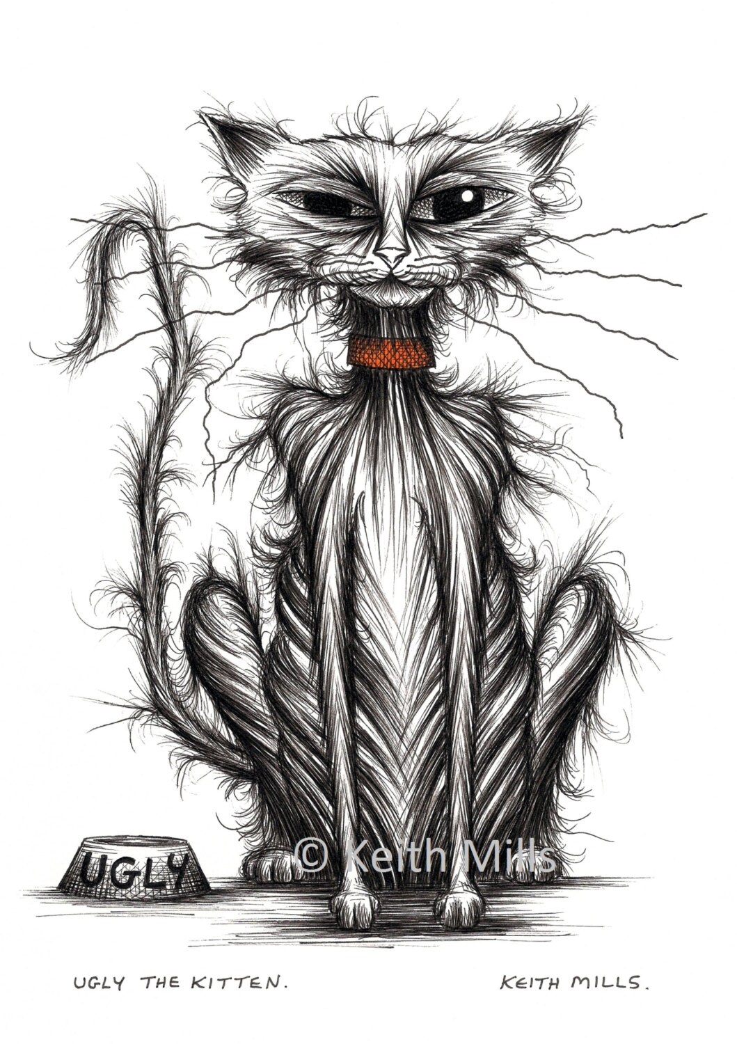 Ugly the Kitten Print Download Nasty Horrid Awful Pet Cat - Etsy UK