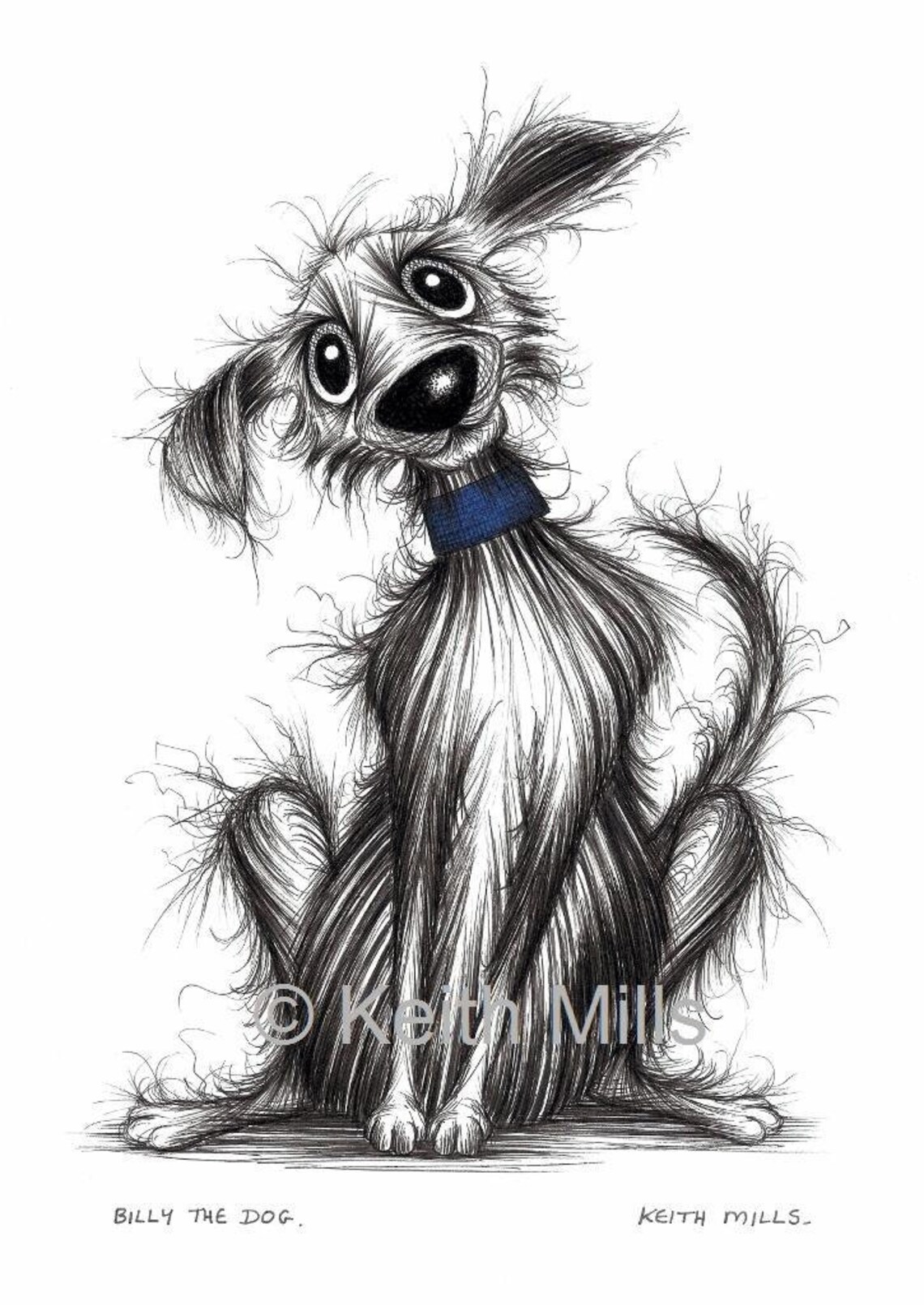 Billy the Dog Print Download Handsome Pet Hound Pooch Mutt - Etsy UK