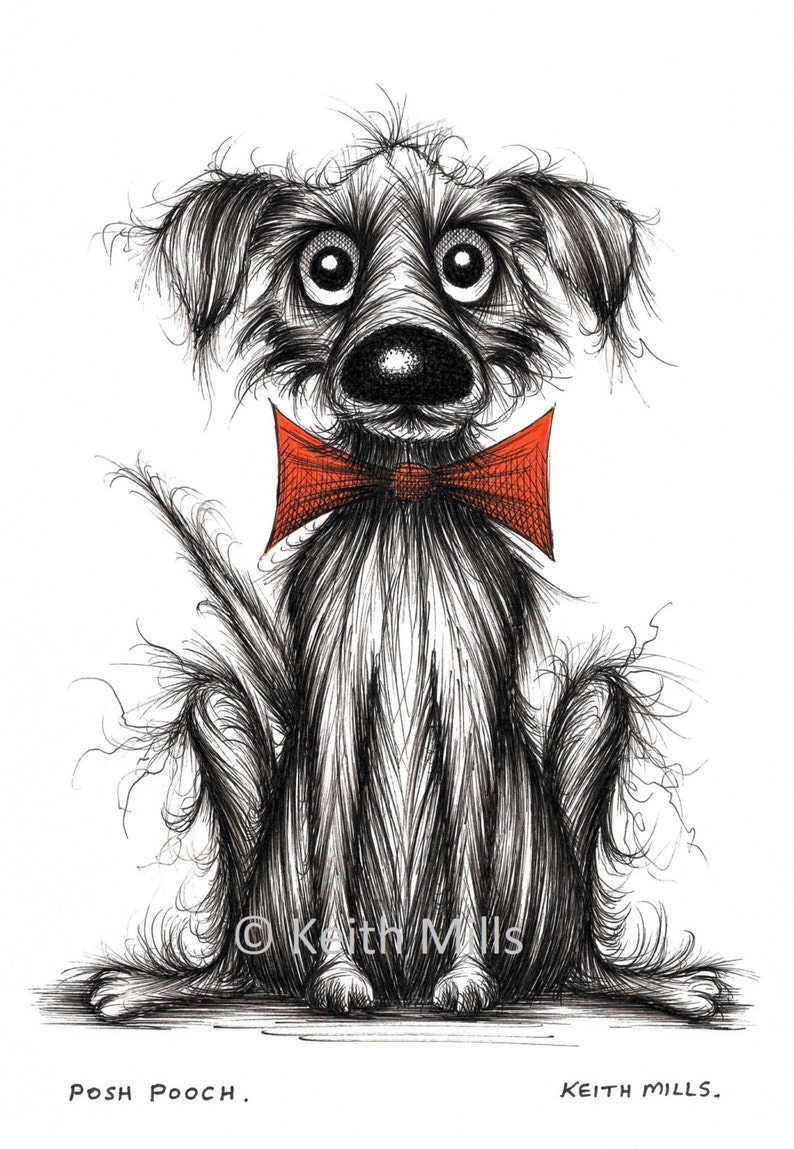 Posh Pooch Print Download Slightly Shabby Pet Dog Doggie Mutt Hound ...