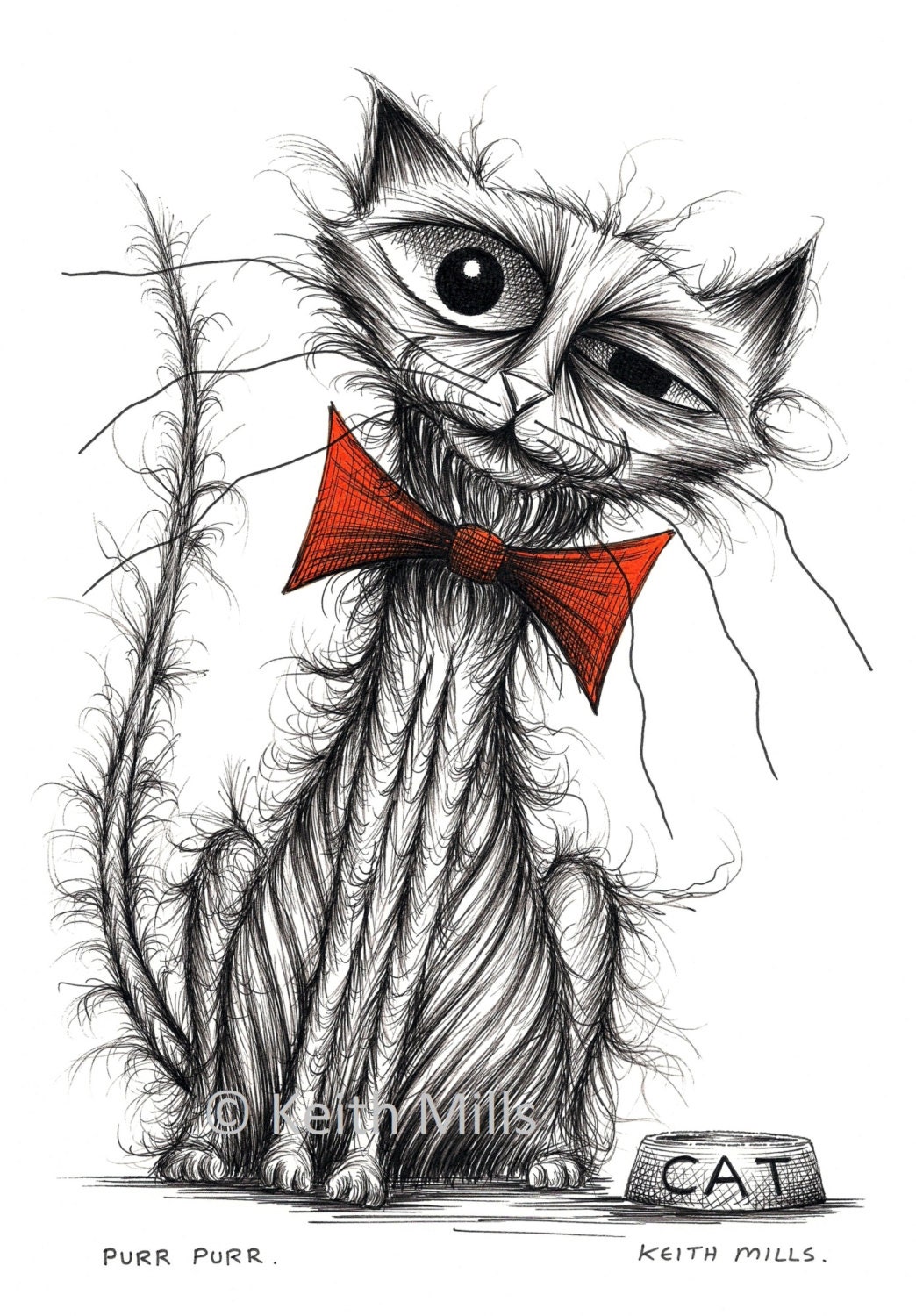 Purr Purr Print Download Sweet Little Pet Kitten Pussy Cat Moggy Kitty ...