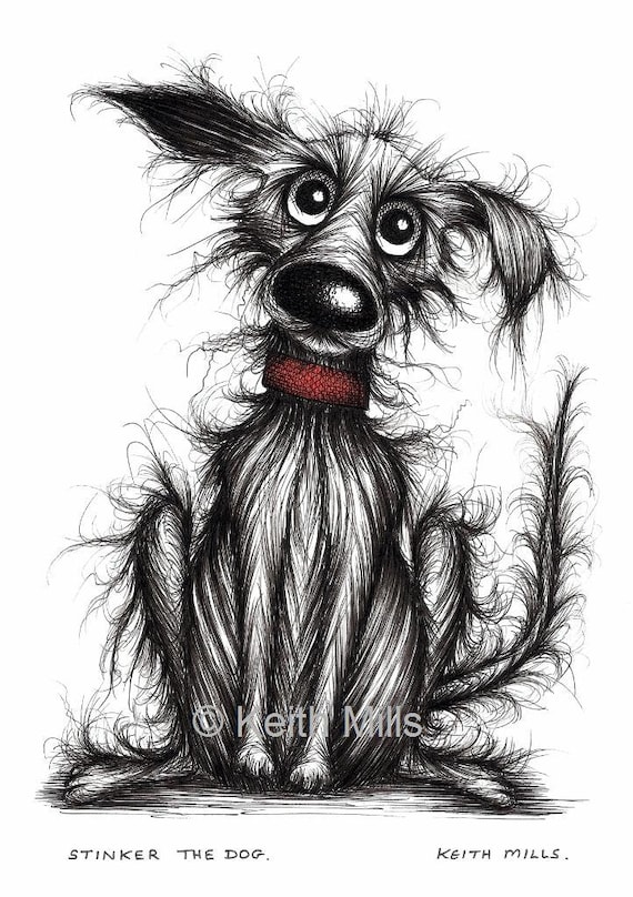 Stinker the Dog Print Download Horrible Nasty Smelly Scruffy | Etsy