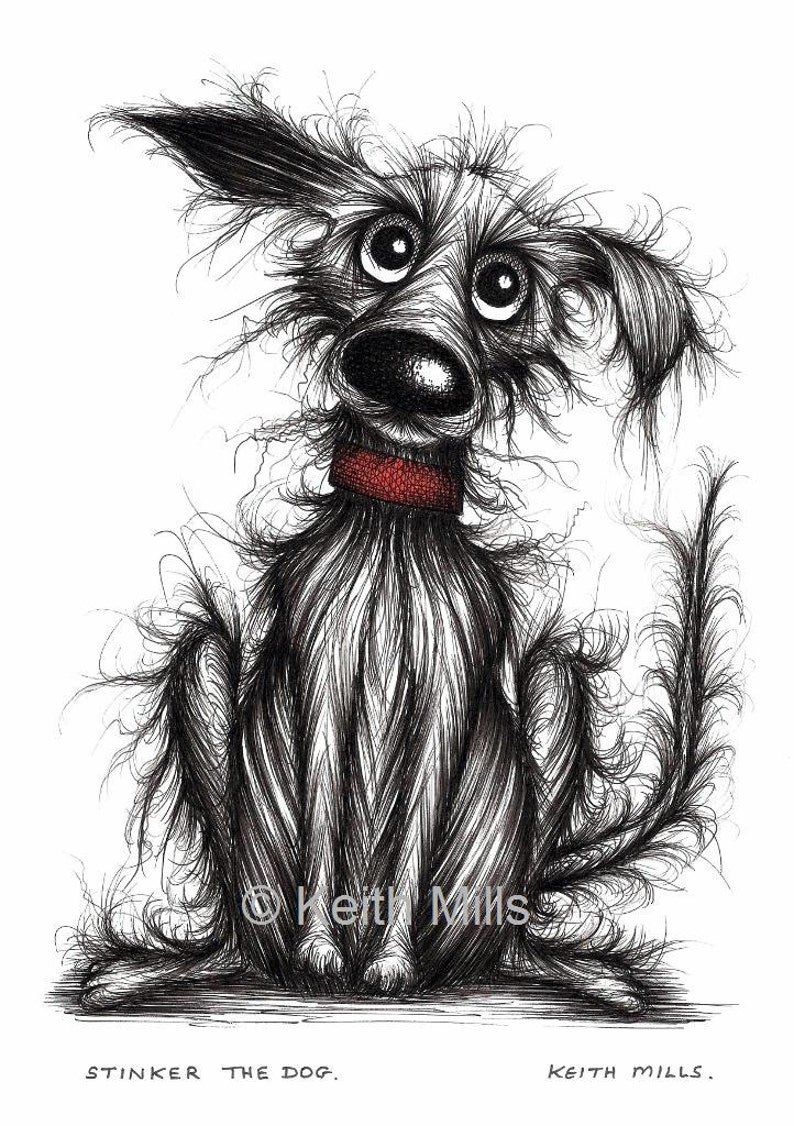 Stinker the Dog Print Download Horrible Nasty Smelly Scruffy Pet Pooch ...