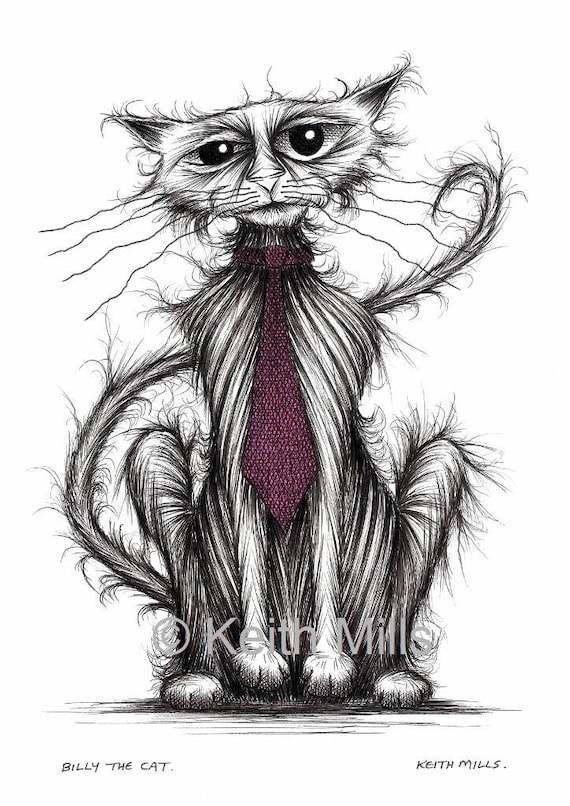 Grumpy Cat Line Drawing