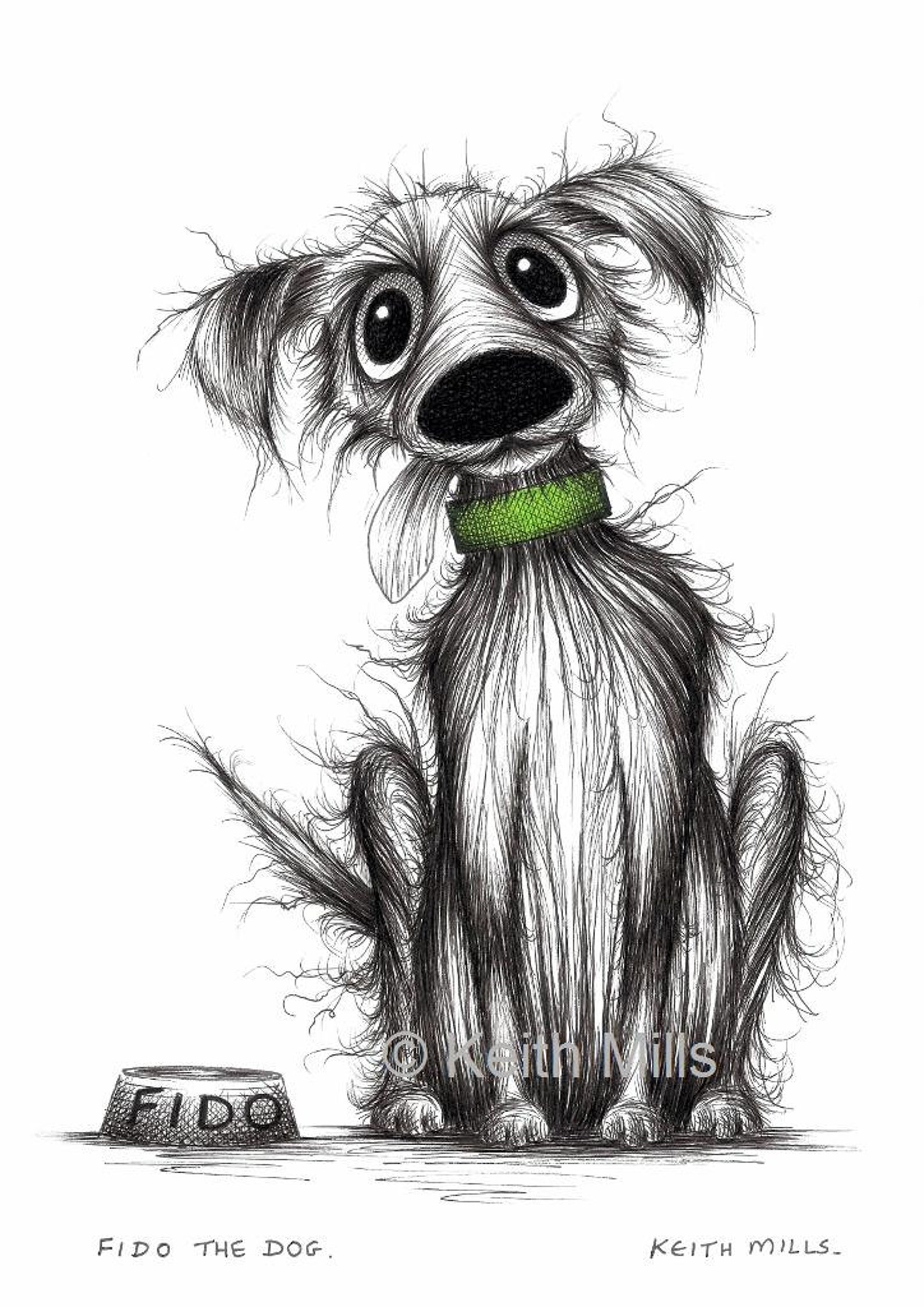 Fido the Dog Print Download Ultra Cute Friendly Little Puppy | Etsy UK