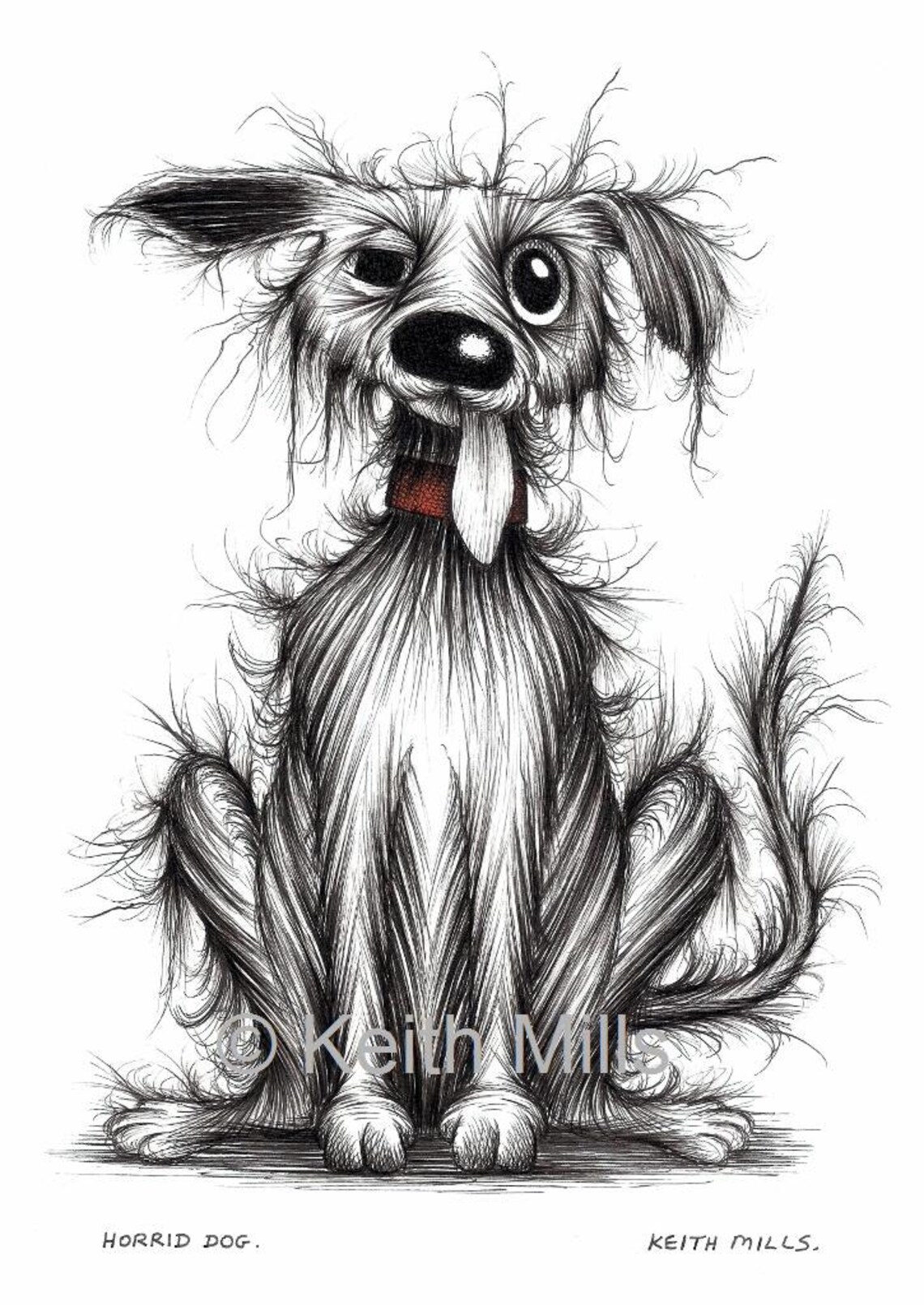 Horrid Dog Print A4 Size Picture Grubby Smelly Stinky Drooling Pet ...