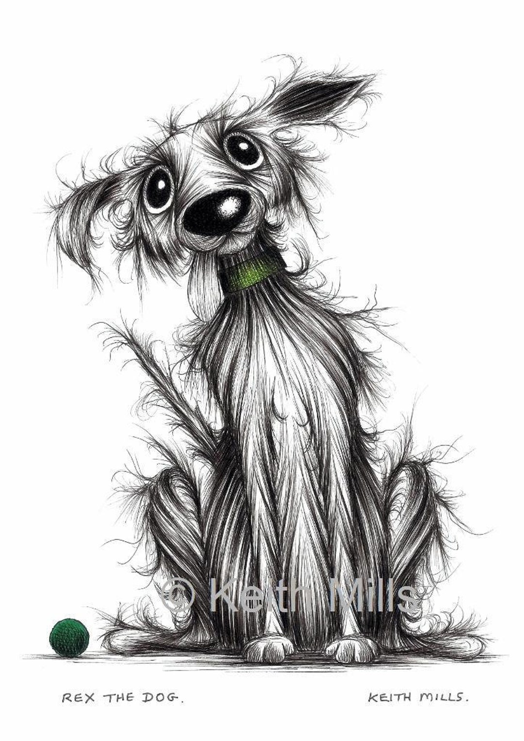 Rex the Dog Print Download Cute Little Pet Puppy With Cheerful - Etsy