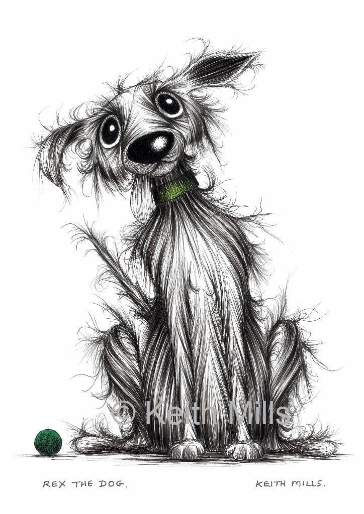 Rex the Dog Print Download Cute Little Pet Puppy With Cheerful - Etsy