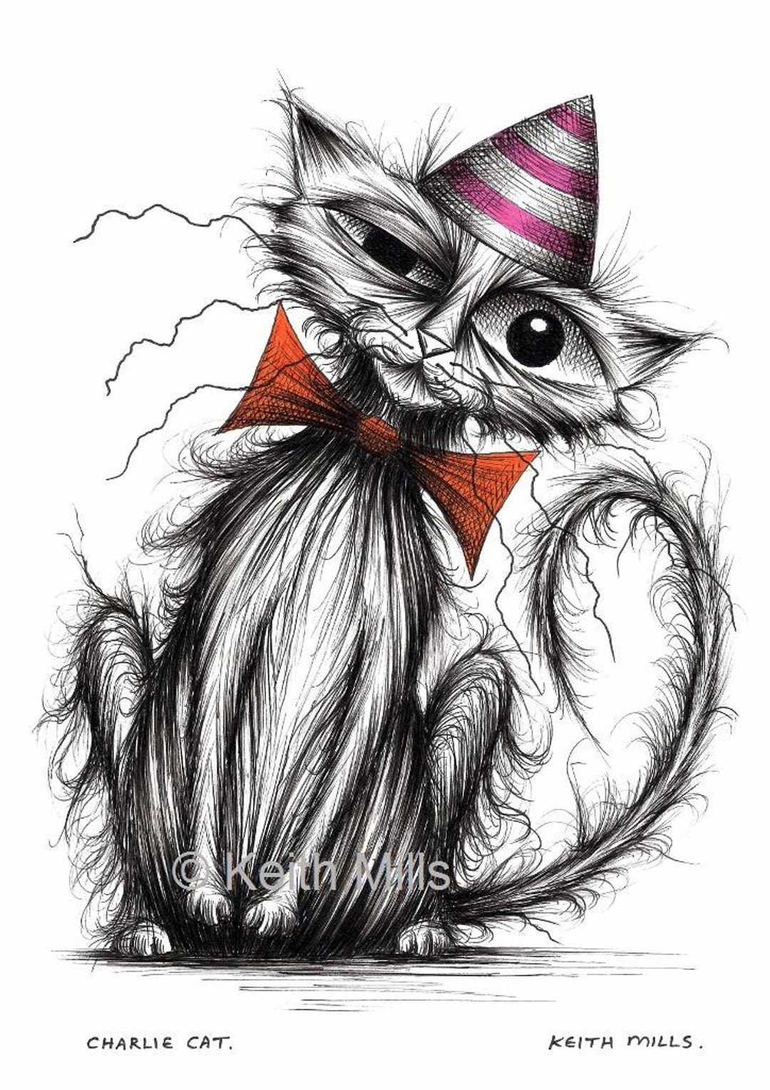 Charlie cat Imprimir descargar lindo gatito gato con divertido sombrero ...