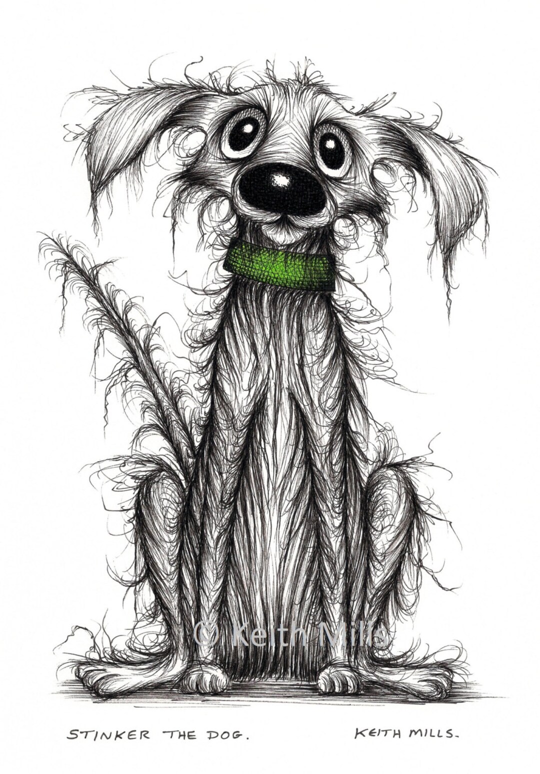 Stinker the Dog Print A4 Size Picture Horrible Smelly Pet Pooch Doggie ...