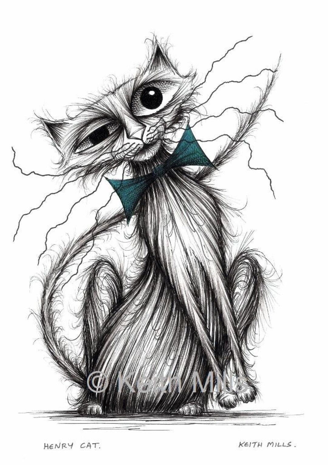 Henry Cat Print Download Friendly Pet Puss Kitty Kitten With - Etsy