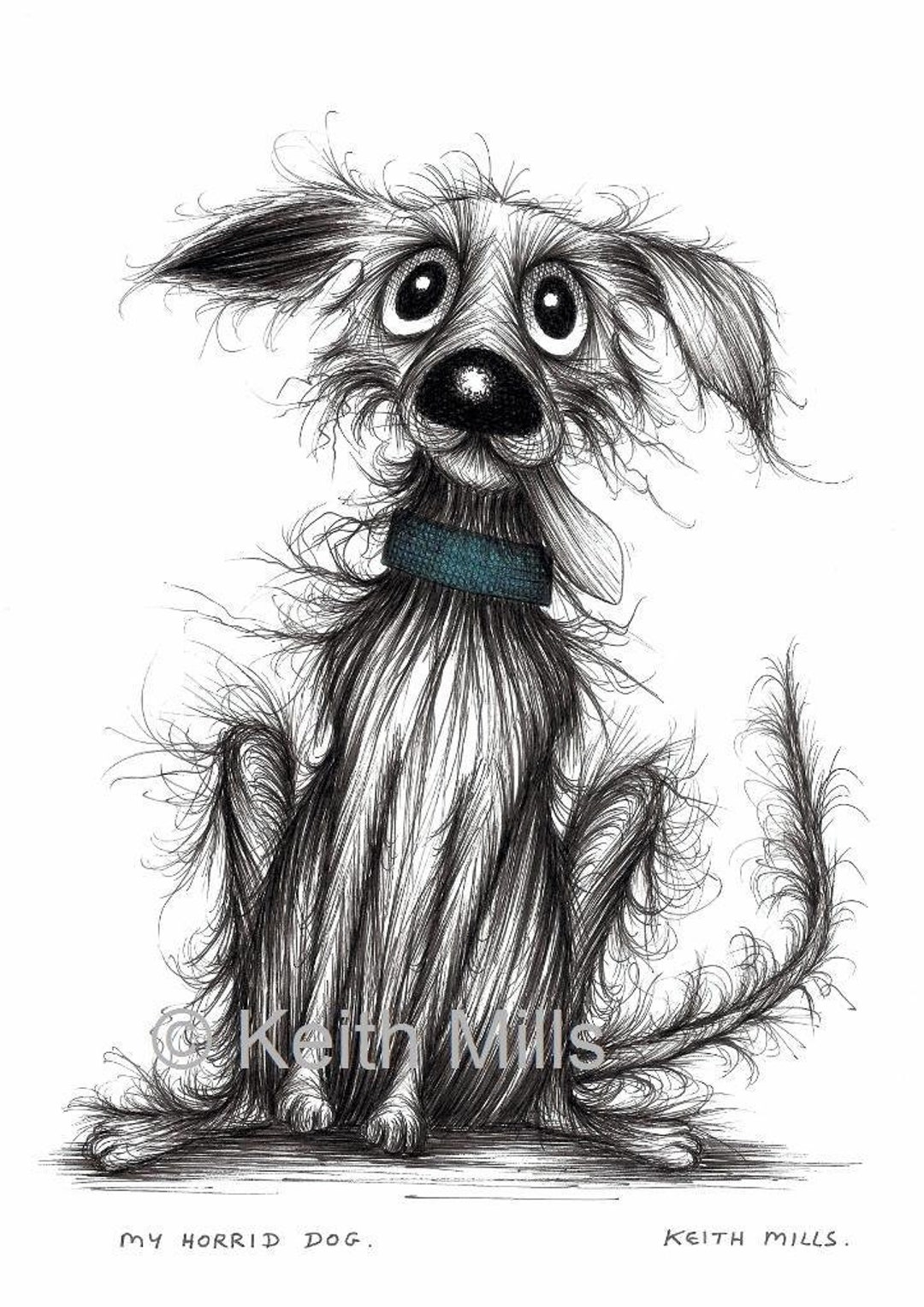 My Horrid Dog Print A4 Size Picture Nasty Scruffy Shabby Smelly Bad ...