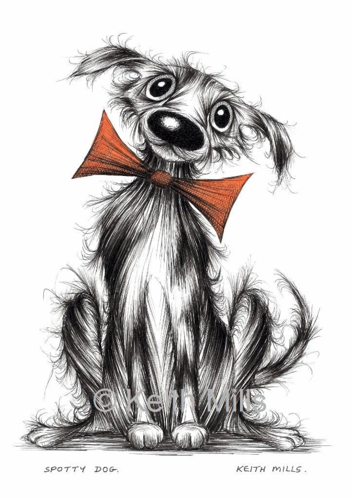 Spotty Dog Print Download Trendy Pet Puppy Pooch With Fashionable Bow ...