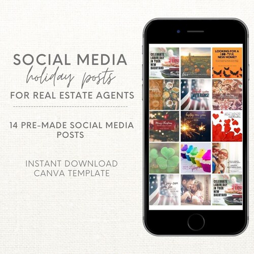 Real Estate Fall Facebook Posts Social Media Marketing - Etsy