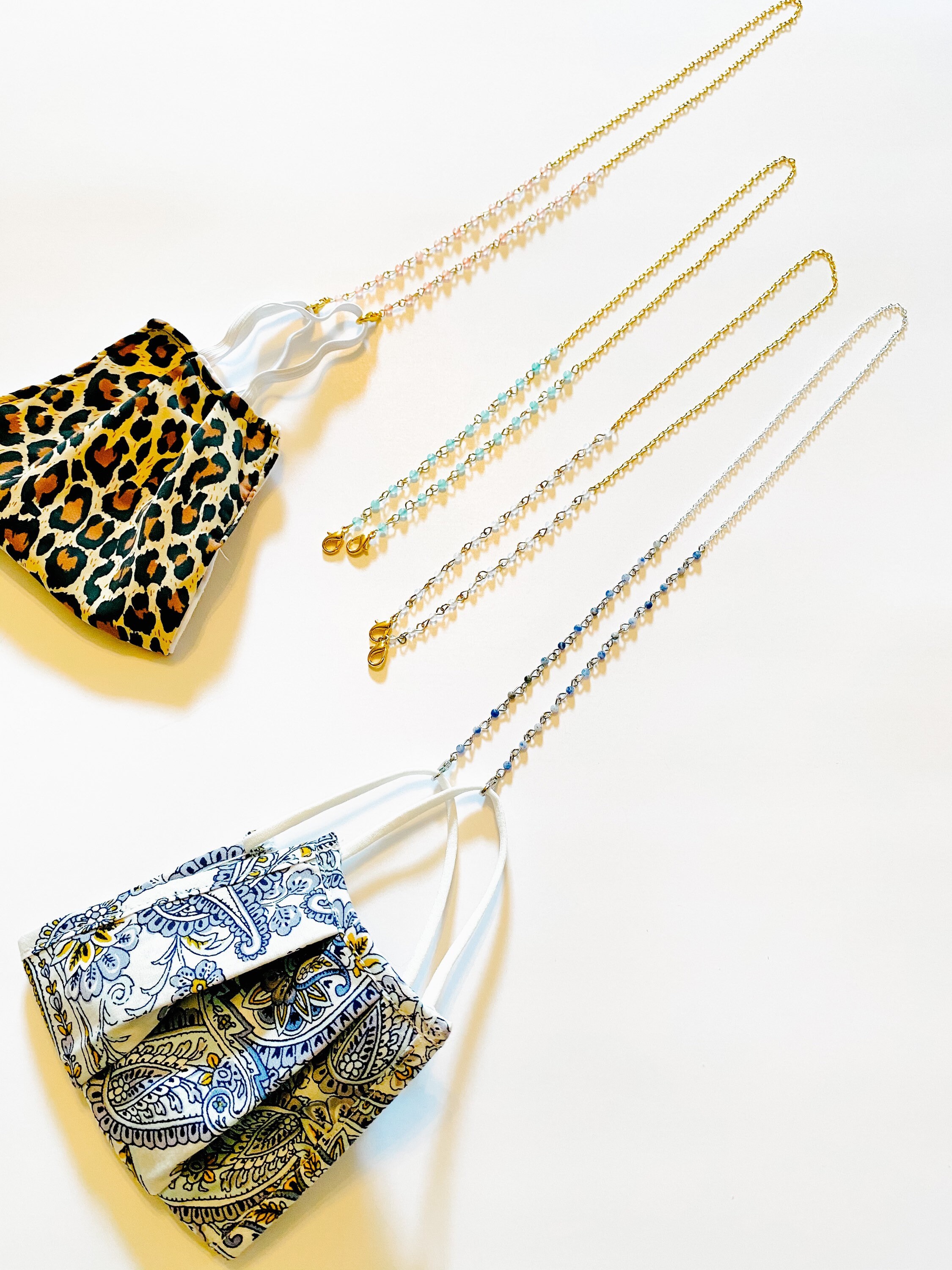 Face Mask Holder Mask Chain Gemstone Opal Quartz | Etsy