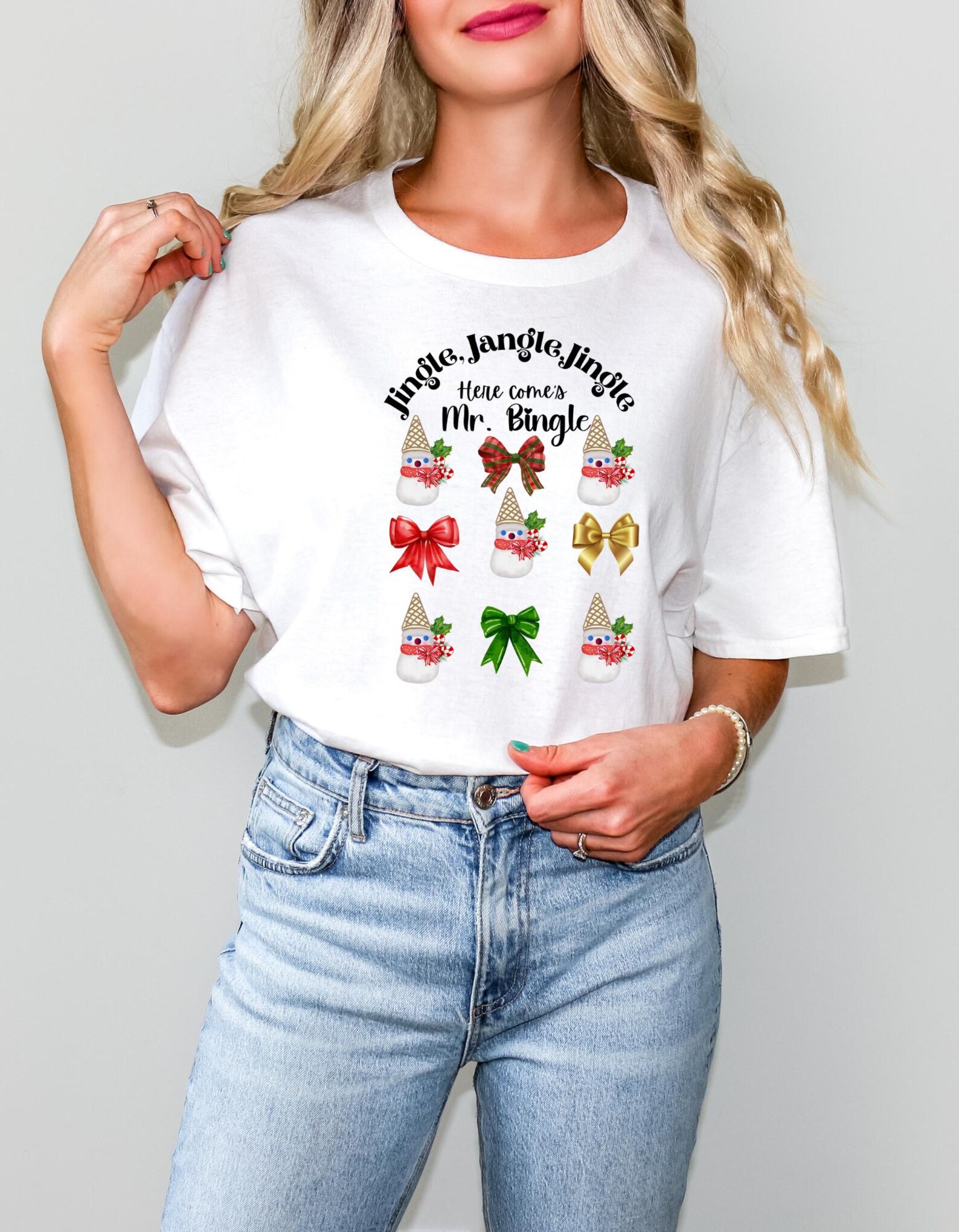 Mr. Bingle & Coquet Bows Snowman T Shirt Original New Orleans Design ...