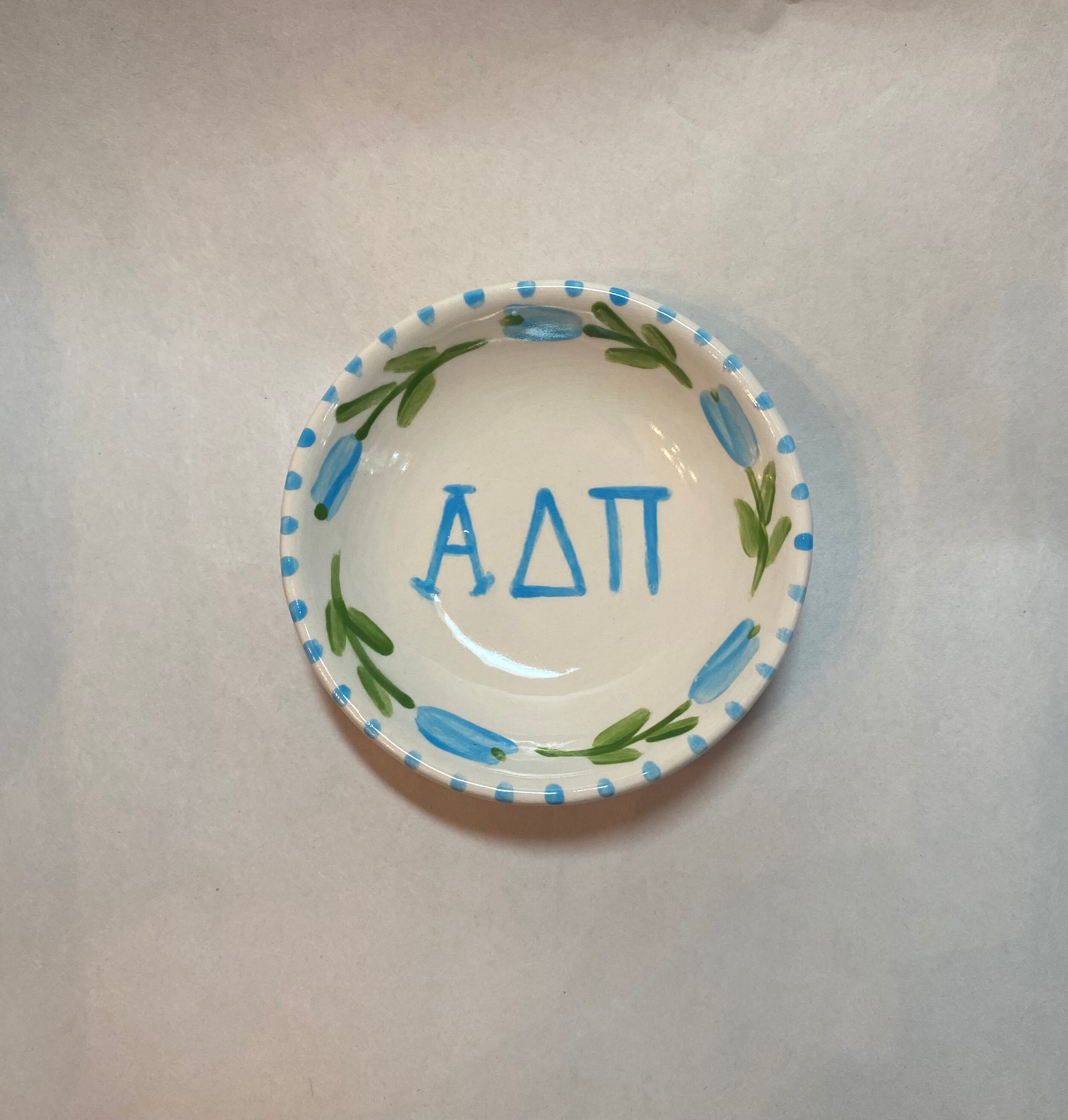 Alpha Delta Pi Small Round Dish - Etsy