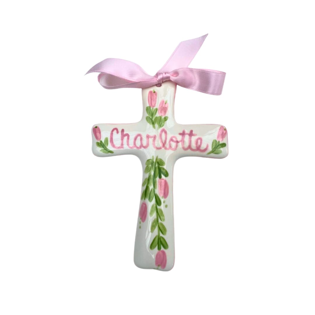 Medium Skinny Floral Cross - Etsy