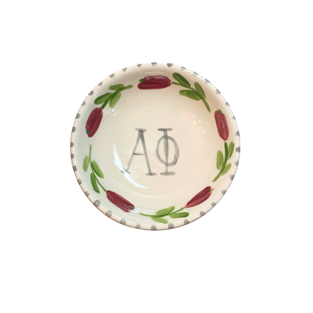 Alpha Phi Small Round Dish - Etsy