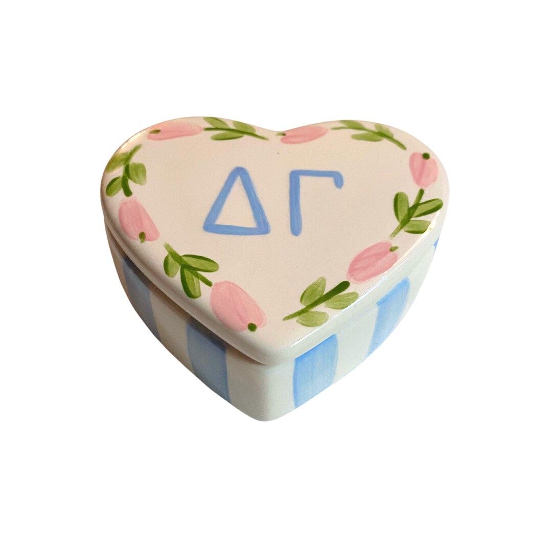 Large Heart Box - Delta Gamma - Etsy
