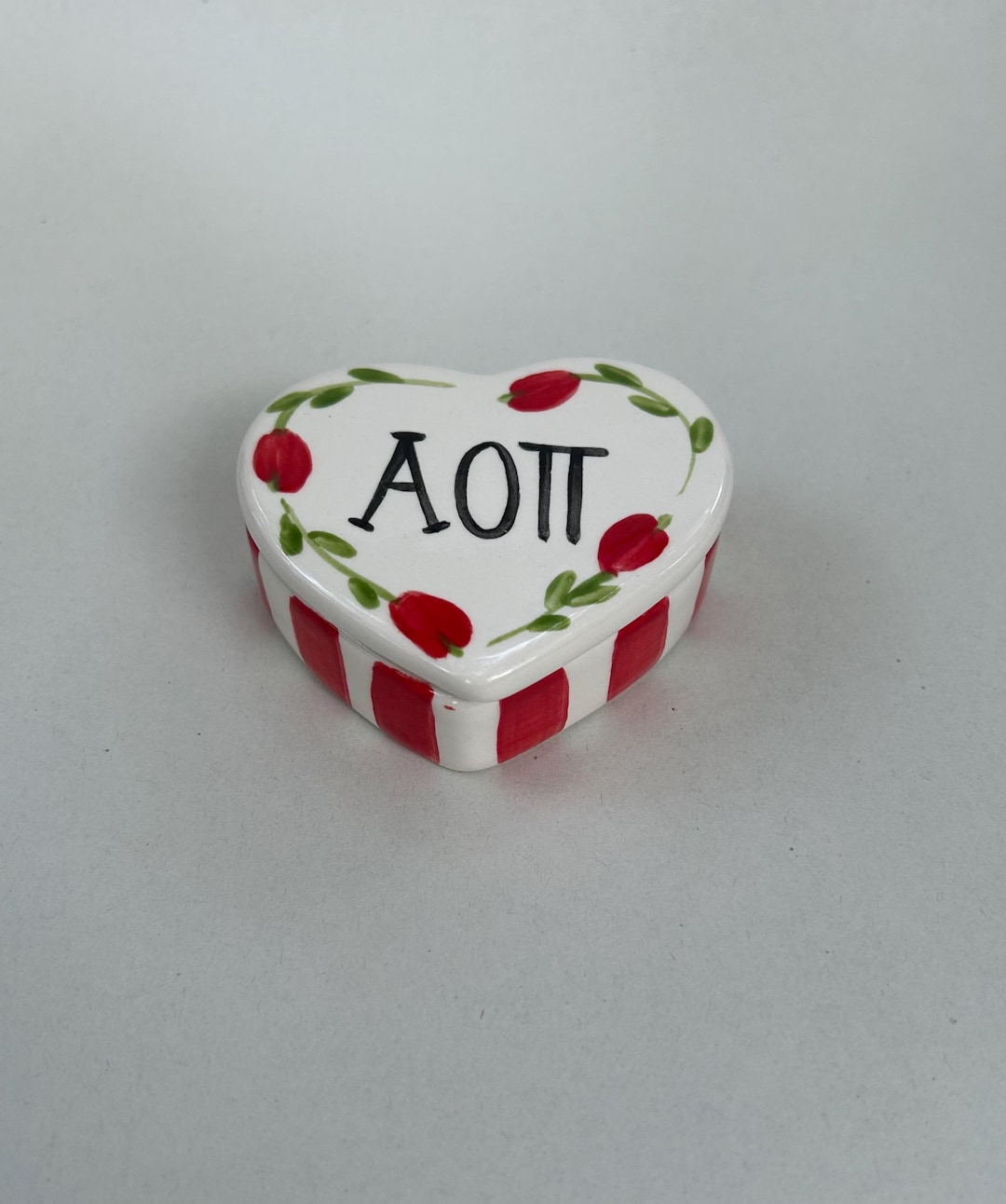 Small Heart Pin Box - Alpha Omicron Pi - Etsy