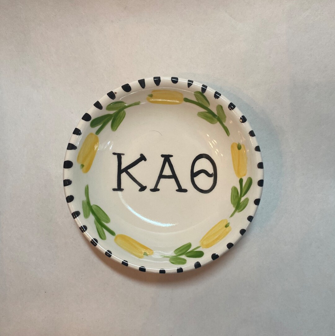 Kappa Alpha Theta Small Round Dish - Etsy